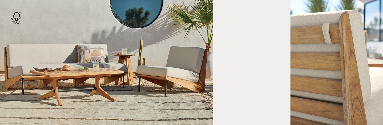 FSC-Certified Teak Outdoor Furniture for the Patio | Crate & Barrel