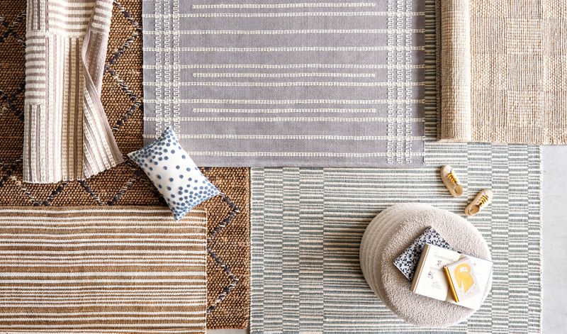 Neutral Colorblock Border Geometric Kids Rug 4x6 + Reviews | Crate & Kids