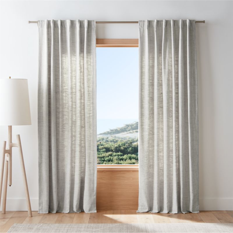Reid Warm Beige Recycled Fiber Window Curtain Panel 52"x96" + Reviews ...