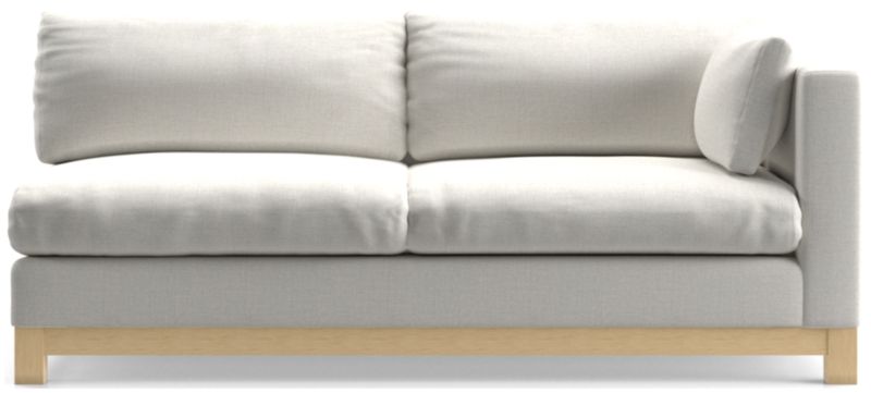 Pacific Wood Right-Arm Sofa + Reviews | Crate & Barrel