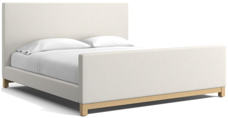 Pacific Ivory Upholstered King Bed + Reviews | Crate & Barrel