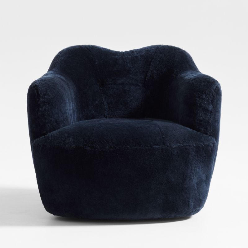Apero Shearling Swivel Accent Chair | Crate & Barrel Canada