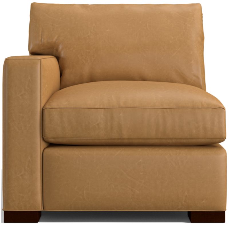 Axis Leather Left Arm Sectional Chair + Reviews | Crate & Barrel