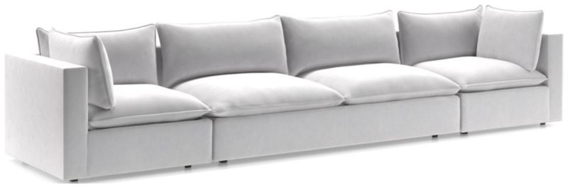 Lotus Deep Modular 3-Piece Extra Long Low Sofa Sectional + Reviews ...