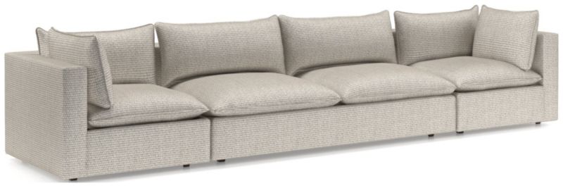 Lotus Deep Modular 3-Piece Extra Long Low Sofa Sectional + Reviews ...