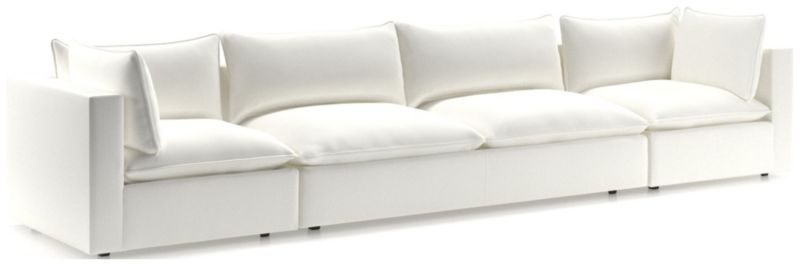 Lotus Deep Modular 3-Piece Extra Long Low Sofa Sectional + Reviews ...