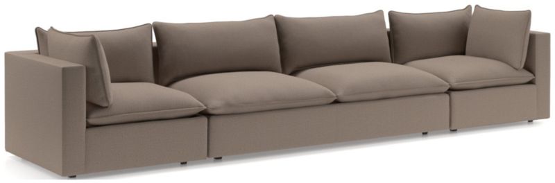 Lotus Deep Modular 3-Piece Extra Long Low Sofa Sectional + Reviews ...