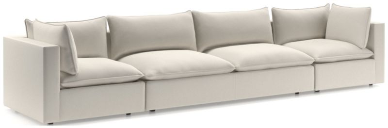 Lotus Deep Modular 3-Piece Extra Long Low Sofa Sectional + Reviews ...
