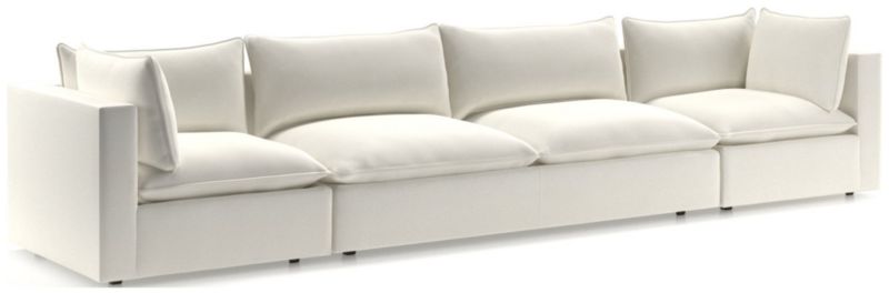 Lotus Deep Modular 3-Piece Extra Long Low Sofa Sectional + Reviews ...