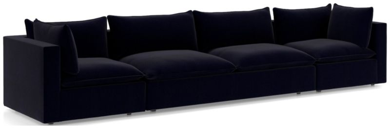 Lotus Deep Modular 3-Piece Extra Long Low Sofa Sectional + Reviews ...