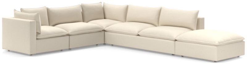 Lotus Deep Modular 5-Piece Low Sectional + Reviews | Crate & Barrel
