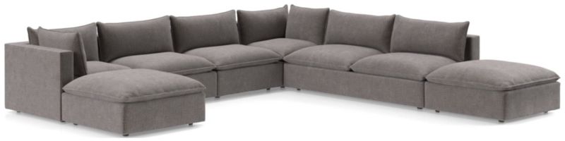 Lotus Deep Modular 7-Piece Sectional Sofa | Crate & Barrel