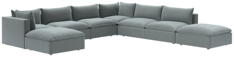 Lotus Deep Modular 7-Piece Low Sectional | Crate & Barrel