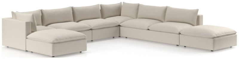 Lotus Deep Modular 7-Piece Low Sectional | Crate & Barrel