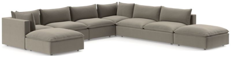 Lotus Deep Modular 7-Piece Low Sectional | Crate & Barrel