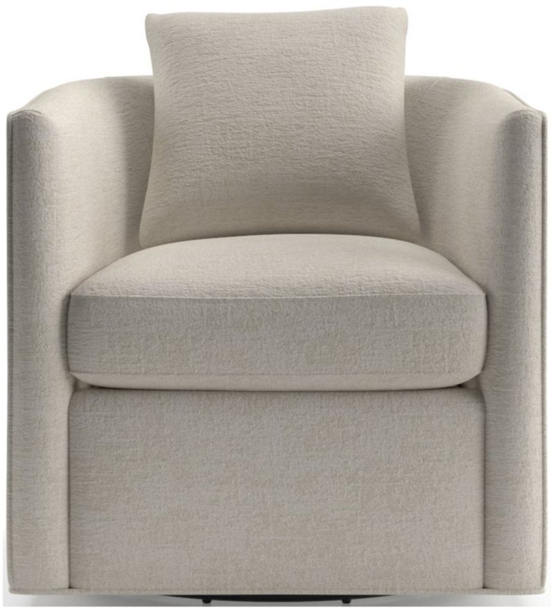 Drew Small Swivel Chair + Reviews | Crate & Barrel