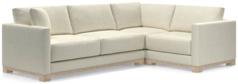 Gather Wood Base 3-Piece Corner Sectional Sofa | Crate & Barrel Canada