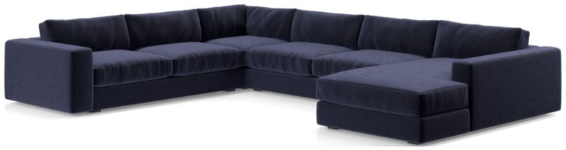 Oceanside Low Deep-Seat 4-Piece L-Shaped Sectional Sofa | Crate & Barrel