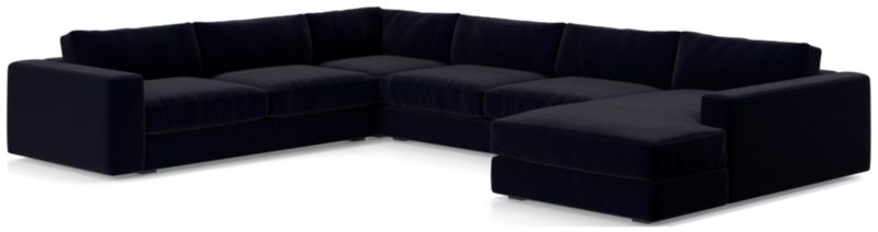 Oceanside Low Deep-Seat 4-Piece L-Shaped Sectional Sofa | Crate & Barrel