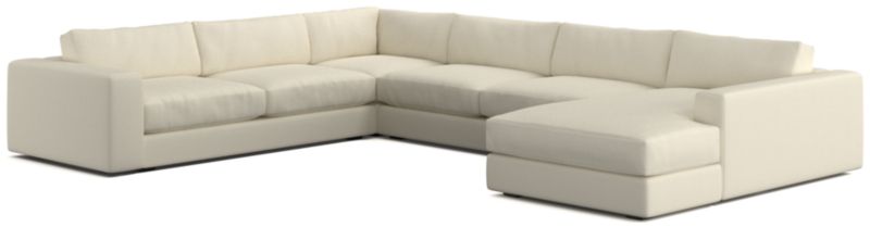 Oceanside Low Deep-Seat 4-Piece L-Shaped Sectional Sofa | Crate & Barrel